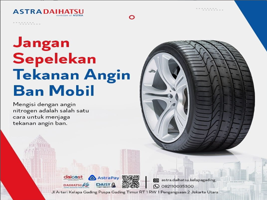Tips menjaga tekanan angin ban mobil | Astra Daihatsu
